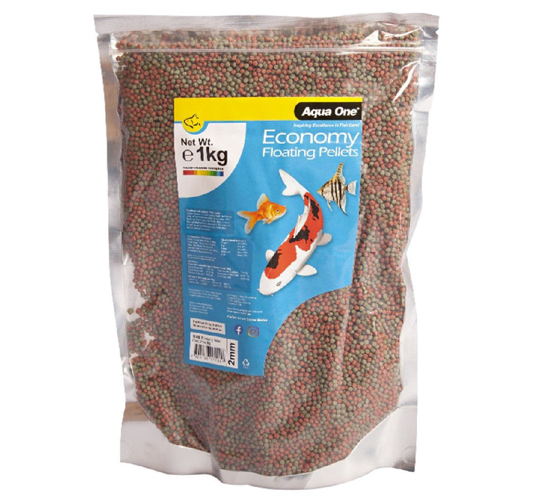 Aqua One Economy Pellet Food 2mm 1kg 11746 Iwaquariums